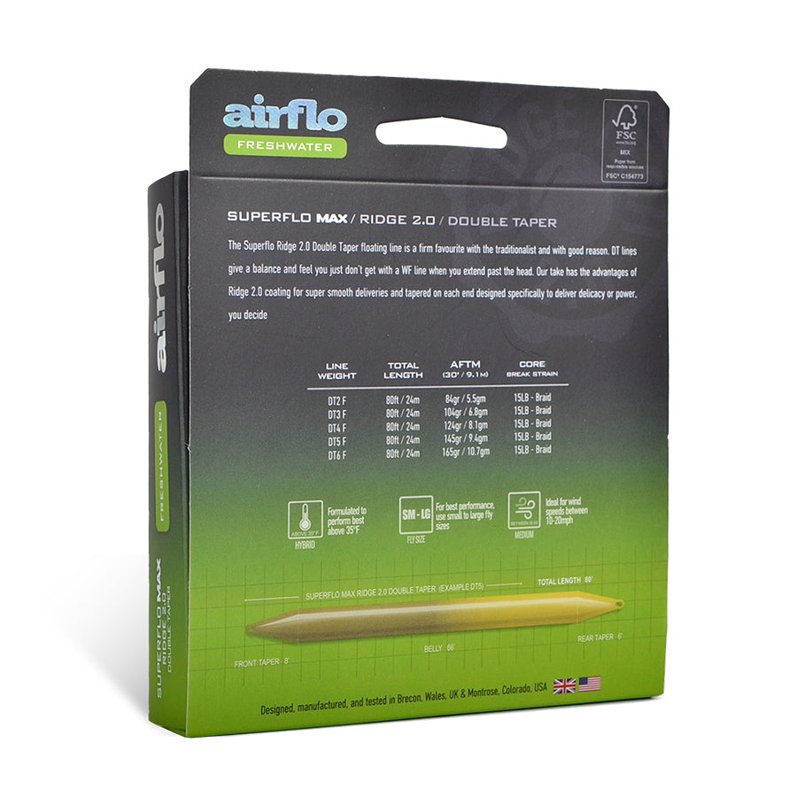 Superflo Max Ridge 2.0 Double Taper Fly Line | Airflo Fishing Products ...