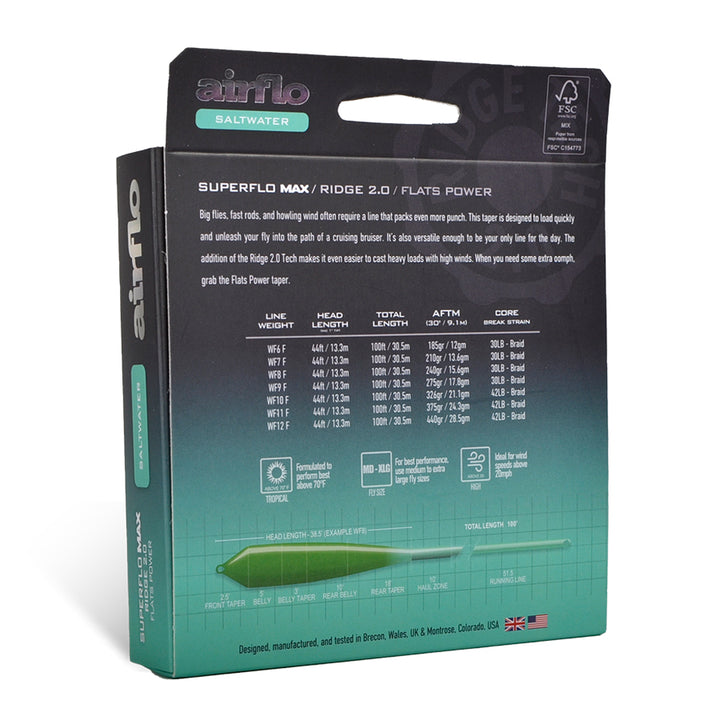 Superflo Max Ridge 2.0 Flats Power Fly Line | Airflo Fishing Products ...