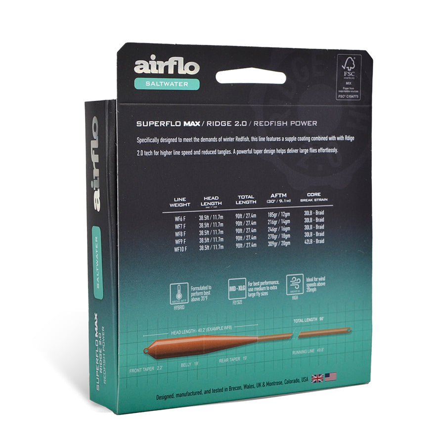 Superflo Max Ridge 2.0 Winter Redfish Fly Line | Airflo Fishing ...